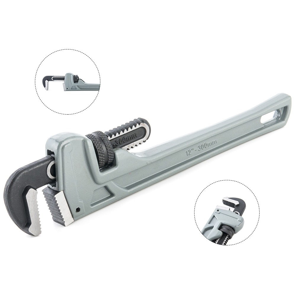 China Aluminum Drop Forged Adjustable Straight Plumbers Pipe Wrench ...